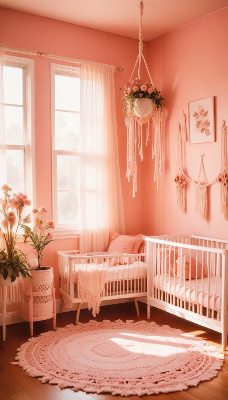 19 Dreamy Pink Boho Nursery Ideas: A Blend Of Warmth, Whimsy, And Chic ...