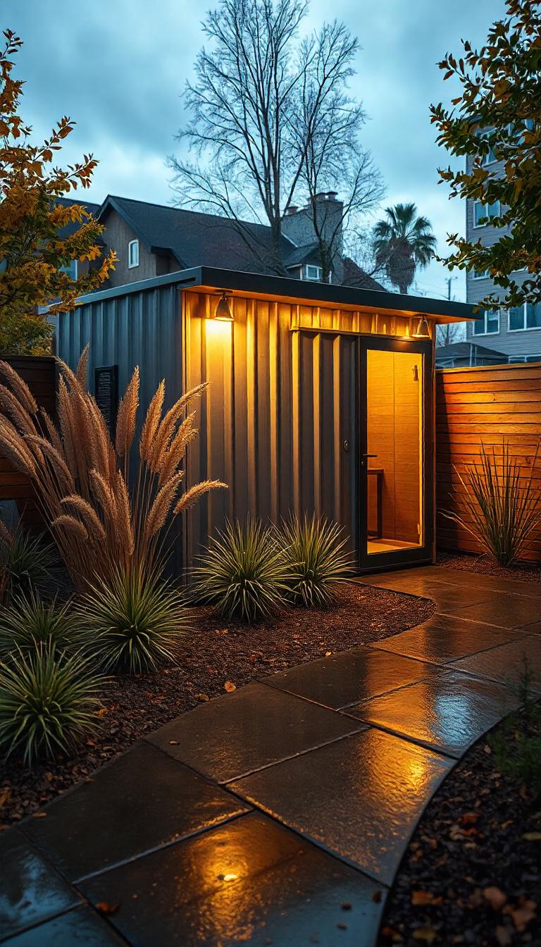 29 Shed Landscaping Ideas - DIYCozy: Nails, Decor, DIY, Gardening, Holidays