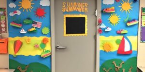 9 DIY Summer Door Decorations Classroom Ideas - DIYCozy: Nails, Decor ...