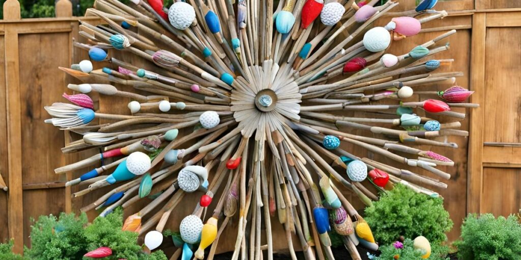25 Diy Yard Art Ideas - DIYCozy: Nails, Decor, DIY, Gardening, Holidays