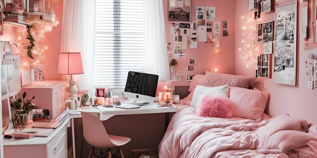16 Pink Dorm Room Decor Ideas - DIYCozy: Nails, Decor, DIY, Gardening ...