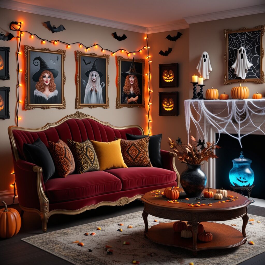 60 Halloween Living Room Ideas - DIYCozy: Nails, Decor, DIY, Gardening ...