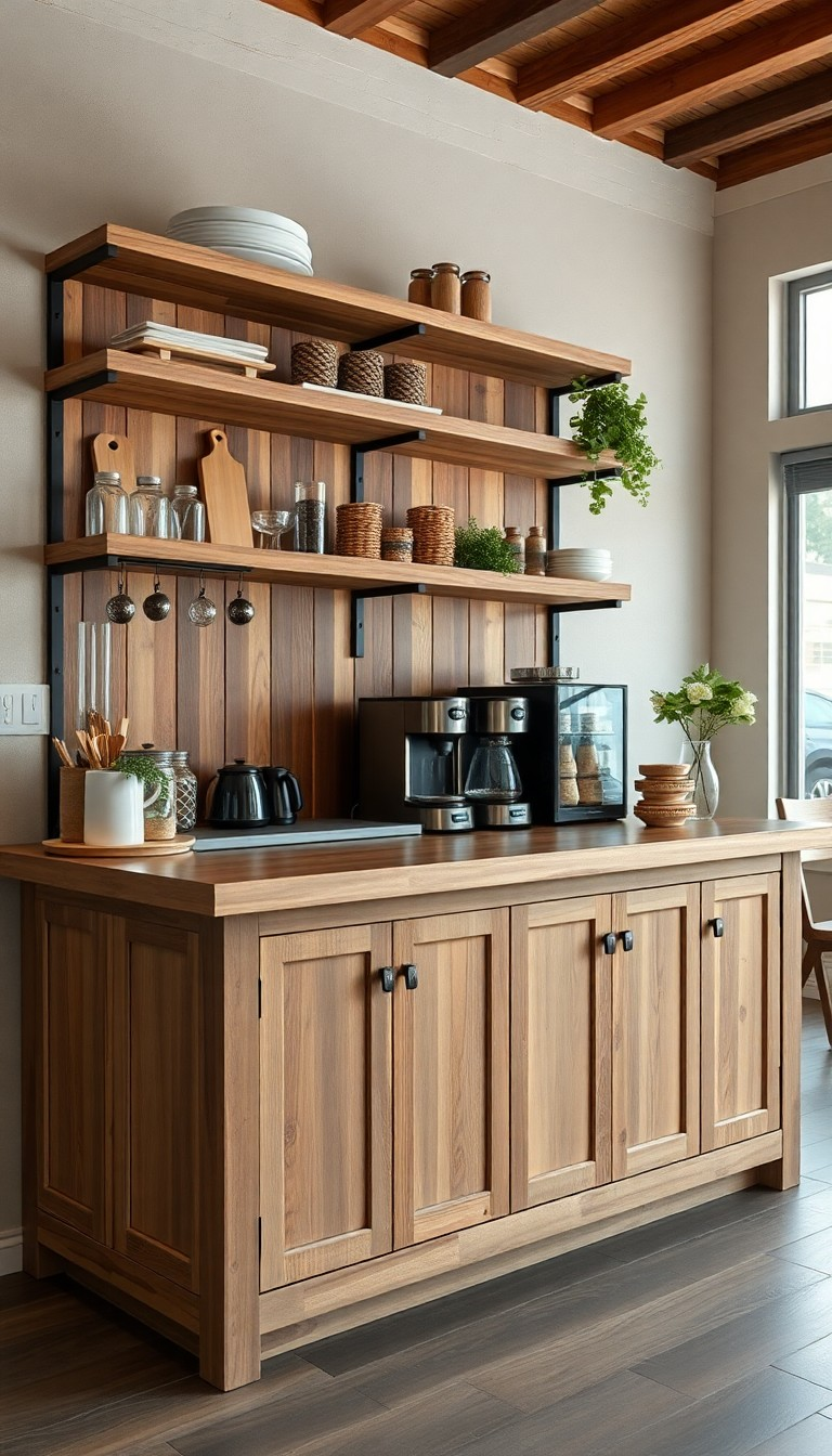 17 Farmhouse Coffee Bar Ideas: Rustic Charm - DIYCozy: Nails, Decor ...